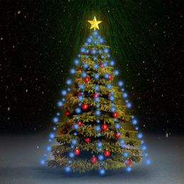 Bonnevie - Weihnachtsbaum-Lichternetz,Kunstbaum mit 180 LEDs Blau 180 cm vidaXL
