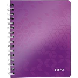 Leitz Collegeblock WOW 4641, A5, mit PP-Einband, 18.1 cm x 21.5 cm, A5, violett metallic