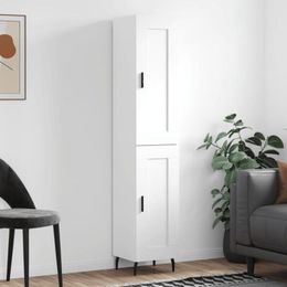 MAISONCHIC Sideboard Wohnzimmer-Anrichte,Highboard Weiß 34,5x34x180 cm Holzwerkstoff FSW55108