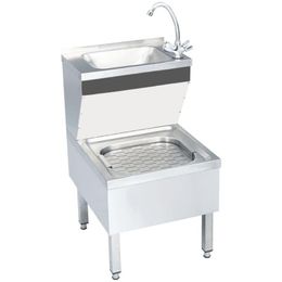 Riceel - vidaXL Gastro-Handwaschbecken mit Wasserhahn Freistehend Edelstahl