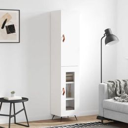 MAISONCHIC Sideboard Wohnzimmer-Anrichte,Highboard Weiß 34,5x34x180 cm Holzwerkstoff FSW38121