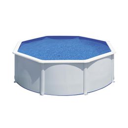 GRE Stahlwandpool-Set 'Fidji' Ø 350 x 120 cm mit Sicherheitsleiter und Sandfilteranlage