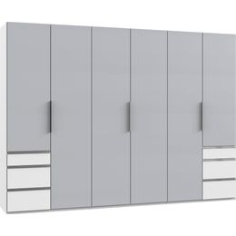 Kleiderschrank wimex "Level by fresh to go" Schränke Gr. B/H/T: 300 cm x 216 cm x 58 cm, 6 St., weiß (weiß, light grey) Kleiderschränke