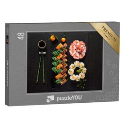 puzzleYOU Puzzle Sushi-Köstlichkeiten, 48 Puzzleteile, -Kollektionen Sushi, Essen und Trinken