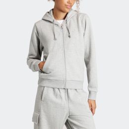 Kapuzensweatshirt adidas Sportswear "W ALL SZN FZ HD" Gr. L, grau (medium grey heather) Damen Sweatshirts Sportbekleidung