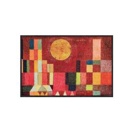 Salonloewe Fu&szlig;matte, Rot, Gr. 50x75 cm - rechteckig, Fu&szlig;matten, Material: Polyamid. R&uuml;ckseite: Gummi