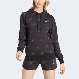 Kapuzensweatshirt adidas Sportswear "W MNG FT HD" Gr. XL, schwarz (black) Damen Sweatshirts Sportbekleidung
