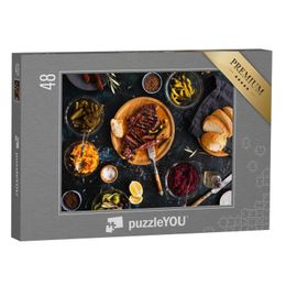 puzzleYOU Puzzle Saftiges gegrilltes Filetsteak, 48 Puzzleteile, -Kollektionen Essen und Trinken