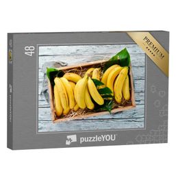 puzzleYOU Puzzle Frische Bananen, 48 Puzzleteile, -Kollektionen Obst, Essen und Trinken
