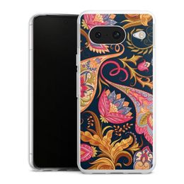 DeinDesign Handyhülle Muster Ornamente Mandala Floral Autumn 1, Google Pixel 8 Silikon Hülle Bumper Case Handy Schutzhülle, weiß, transparent