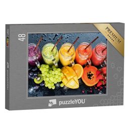 puzzleYOU Puzzle Frische Säfte und Smoothies in vielen Farben, 48 Puzzleteile, -Kollektionen 100 Teile, Essen und Trinken