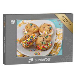 puzzleYOU Puzzle Cookie-Eiscreme-Sandwich, 48 Puzzleteile, -Kollektionen Essen und Trinken