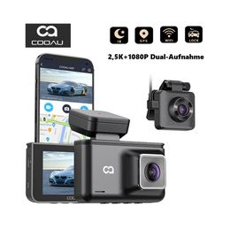 COOAU Dashcam Auto mit Vorne Hinten 2.5K/1080P WiFi & GPS mit Loop-Aufnahme Dashcam (HD