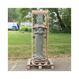 Oriental Galerie Dekofigur Buddha Figur stehend Steinfigur Greenstone Massiv Chakra 175 cm (1 St)