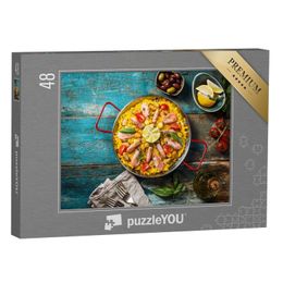 puzzleYOU Puzzle Paella mit Meeresfrüchten, 48 Puzzleteile, -Kollektionen Essen und Trinken