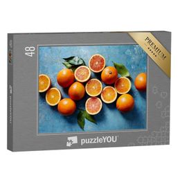 puzzleYOU Puzzle Blutorangen, 48 Puzzleteile, -Kollektionen Obst, Essen und Trinken
