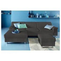 Ecksofa Inosign "Jamie, L-Form" Sofas Gr. B/H/T: 251cm x 72cm x 80cm, Luxus-Kunstleder, Recamiere links, ohne Bettfunktion, braun (dunkelbraun) wahlweise mit Bettfunktion