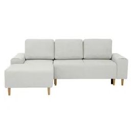 Ecksofa Inosign "Samu L-Form" Sofas Gr. B/H/T: 235cm x 93cm x 160cm, Struktur fein, Recamiere links, ohne Bettfunktion-ohne Bettkasten, beige (creme) wahlweise mit Bettfunktion und Bettkasten