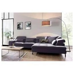 Ecksofa Gallery M BRANDED BY MUSTERRING "Felicia Due L-Form" Sofas Gr. B/H/T: 312cm x 82cm x 218cm, Leder BAX, Longchair rechts, mit motorischem Sitzvorzug, braun (dunkelbraun) Wahlweise mit Sitzvorzug, inkl. Kopfteilverstellung, Sitzhöhe 43 cm