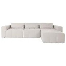 Ecksofa LeGer Home by Lena Gercke "Maileen L-Form" Sofas Gr. B/H/T: 322 cm x 74 cm x 155 cm, Struktur weich, Recamiere rechts, beige Modulsofa, bestehend aus 4 Modulen, Farben mixbar