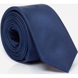 MONTI Krawatte LORENZO aus 100 % feinster Seide mit edlem Glanz, blau