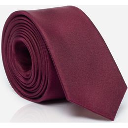 MONTI Krawatte LORENZO aus 100 % feinster Seide mit edlem Glanz, rot