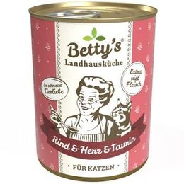 Betty's Landhausküche Rind & Herz 6 x 400g für Katze