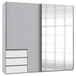 Schwebetürenschrank wimex "Level by fresh to go" Schränke Gr. B/H/T: 250cm x 236cm x 65cm, 2 St., weiß (weiß/light grey) jeweils mit einer Spiegeltür