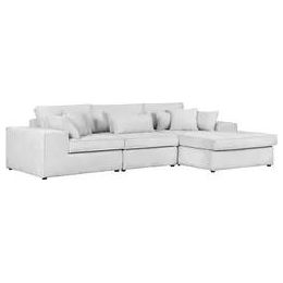 Ecksofa RAUM.ID "Enid L-Form" Sofas Gr. B/H: 360cm x 75cm, Cord, Ottomane rechts, beige (creme) 3 Teile, bestehend aus Modulen, in vielen Bezügen, auch Breitcord