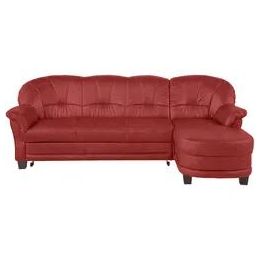 Ecksofa Home Affaire "Camelita L-Form" Sofas Gr. B/H/T: 231cm x 86cm x 81cm, Microfaser PRIMABELLE, Recamiere rechts, mit Bettfunktion, rot (bordeaux) wahlweise mit Bettfunktion