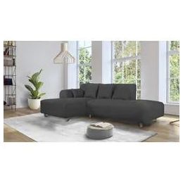 Ecksofa Andas "Svennis L-Form" Sofas Gr. B/H/T: 254cm x 83cm x 165cm, Struktur, Recamiere links, grau incl. Zierkissen, in 2 Bezugsvarianten