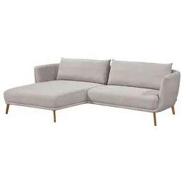 Schöner Wohnen Ecksofa SCHÖNER WOHNEN-KOLLEKTION "Pearl - 5 Jahre Hersteller-Garantie, auch in Bouclé L-Form" Sofas Gr. B/H/T: 270 cm x 71 cm x 160 cm, Boucle, Longchair links, silberfarben (silber) Maße (BHT): 27071160 cm, Füße aus Massivholz