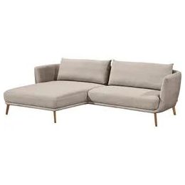 Schöner Wohnen Ecksofa SCHÖNER WOHNEN-KOLLEKTION "Pearl - 5 Jahre Hersteller-Garantie, auch in Bouclé L-Form" Sofas Gr. B/H/T: 270cm x 71cm x 160cm, Velours, Longchair links, beige (sand) Maße (BHT): 27071160 cm, Füße aus Massivholz