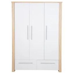 Kleiderschrank Roba "Matilda, 3-türig, Kinderkleiderschrank" Gr. B/H/T: 136 cm x 189,5 cm x 52,5 cm, 3 St., grau (lichtgrau, sonoma eiche sägerau hell) Baby Schränke Kinderkleiderschrank