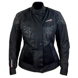 Roleff Racewear Motorradjacke ROLEFF "Messina Lady" Jacken Gr. XS, schwarz Mit Sicherheitsstreifen