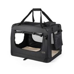 Lionto Hundetransportbox - faltbar - schwarz XL