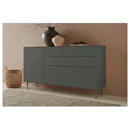 Sideboard LeGer Home by Lena Gercke "Essentials" Sideboards Gr. B/H/T: 167cm x 90cm x 42cm, 3 St., grau (anthrazit) Breite: 167cm, MDF lackiert, Push-to-open-Funktion