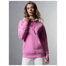 Kapuzensweatshirt TRIGEMA "TRIGEMA Kapuzenshirt aus Sweat-Qualität" Gr. XXXL, pink (candy) Damen Sweatshirts