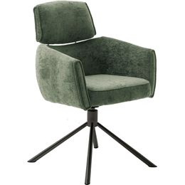 Esszimmerstuhl MCA furniture "QUEBEC" Stühle Gr. B/H/T: 60 cm x 92 cm x 64 cm, 2 St., Metall, grün (olive, schwarz matt lackiert) Küchenstühle
