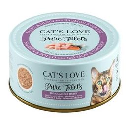 CAT'S LOVE FILET Pur 6x100g Huhn & Lachs
