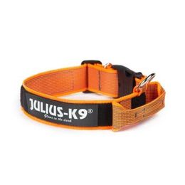 Julius K9 JULIUS-K9 Halsband mit Griff 40mm orange/ grau