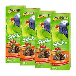 MultiFit Papagei Sticks 4x2er Gemüse Honig