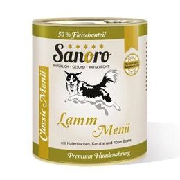 Sanoro Menü Classic vom Lamm mit 50 % Fleischanteil 6x800g
