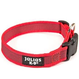 JULIUS-K9 Julius K9 Halsband 25mm x 39-65cm rot/ grau