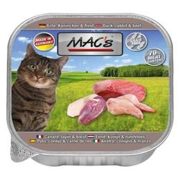 Mac's MAC's Cat 16x100g Ente, Kaninchen & Rind