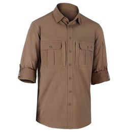 Picea Shirt LS khaki, Gr&ouml;&szlig;e S