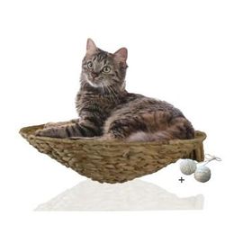 Rohrschneider ® runde Katzenmulde für Wandmontage, Kletterwand-Element mit Gratis-Spielballset