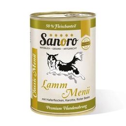 Sanoro Menü Classic vom Lamm mit 50 % Fleischanteil - 12x400g