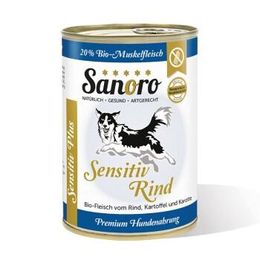 Sanoro Sensitiv PLUS Bio-Rind mit Bio-Kartoffel und Bio-Karotte 12x400g
