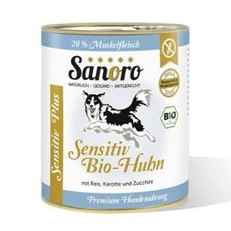 Sanoro Sensitiv PLUS Bio-Huhn mit Bio-Reis und Bio-Karotte 6x800g